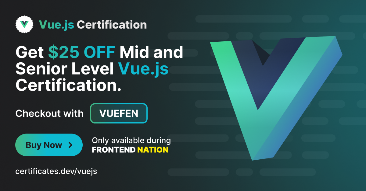 Official Vue.js Certification | Created with Vuejs.org
