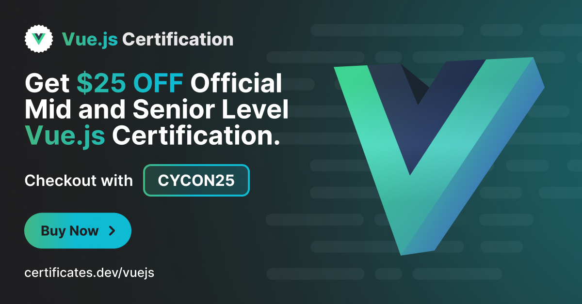 Official Vue.js Certification | Created with Vuejs.org