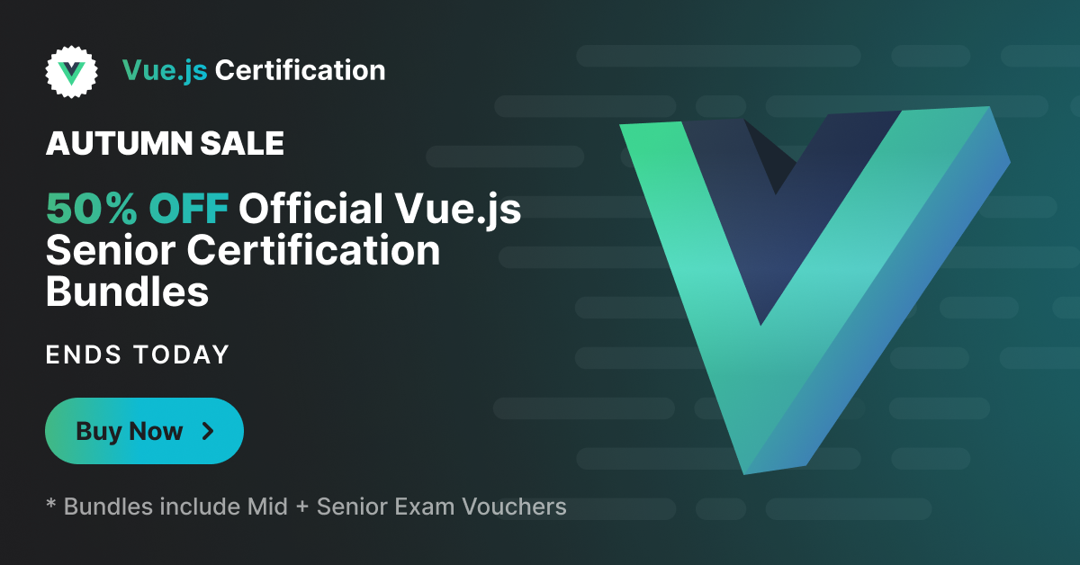 Official Vue.js Certification | Created with Vuejs.org